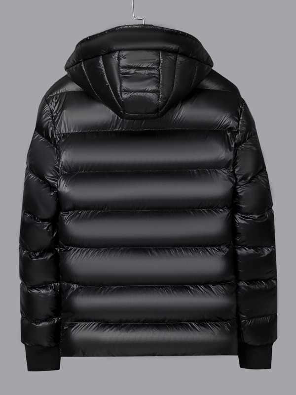 Manfinity Homme Men 1pc Zipper Hooded Puffer Coat | SHEIN USA