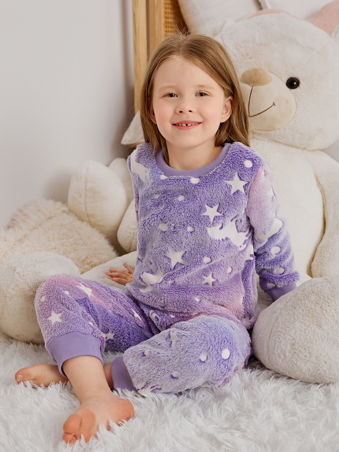 Conjunto De Ropa Para El Hogar Con Estampado De Estrellas Y Brillo ...