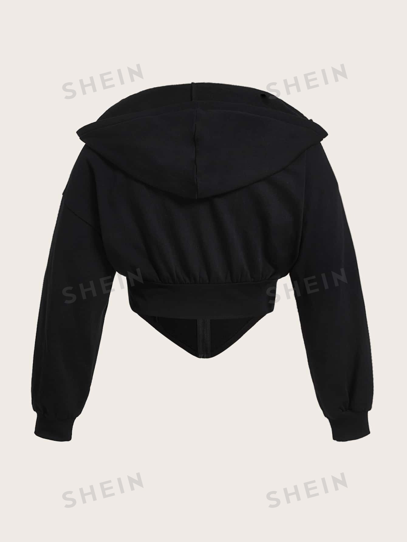 Shein Ezwear Plus Zip Up Drop Shoulder Hoodie Shein Usa
