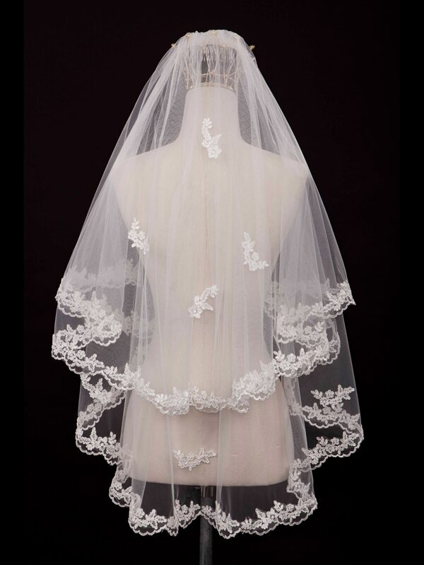 Flower Embroidered Bridal Veil | SHEIN UK