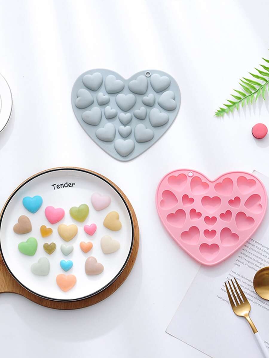 1pc Heart Shaped Random Color DIY Silicone Mold | SHEIN USA