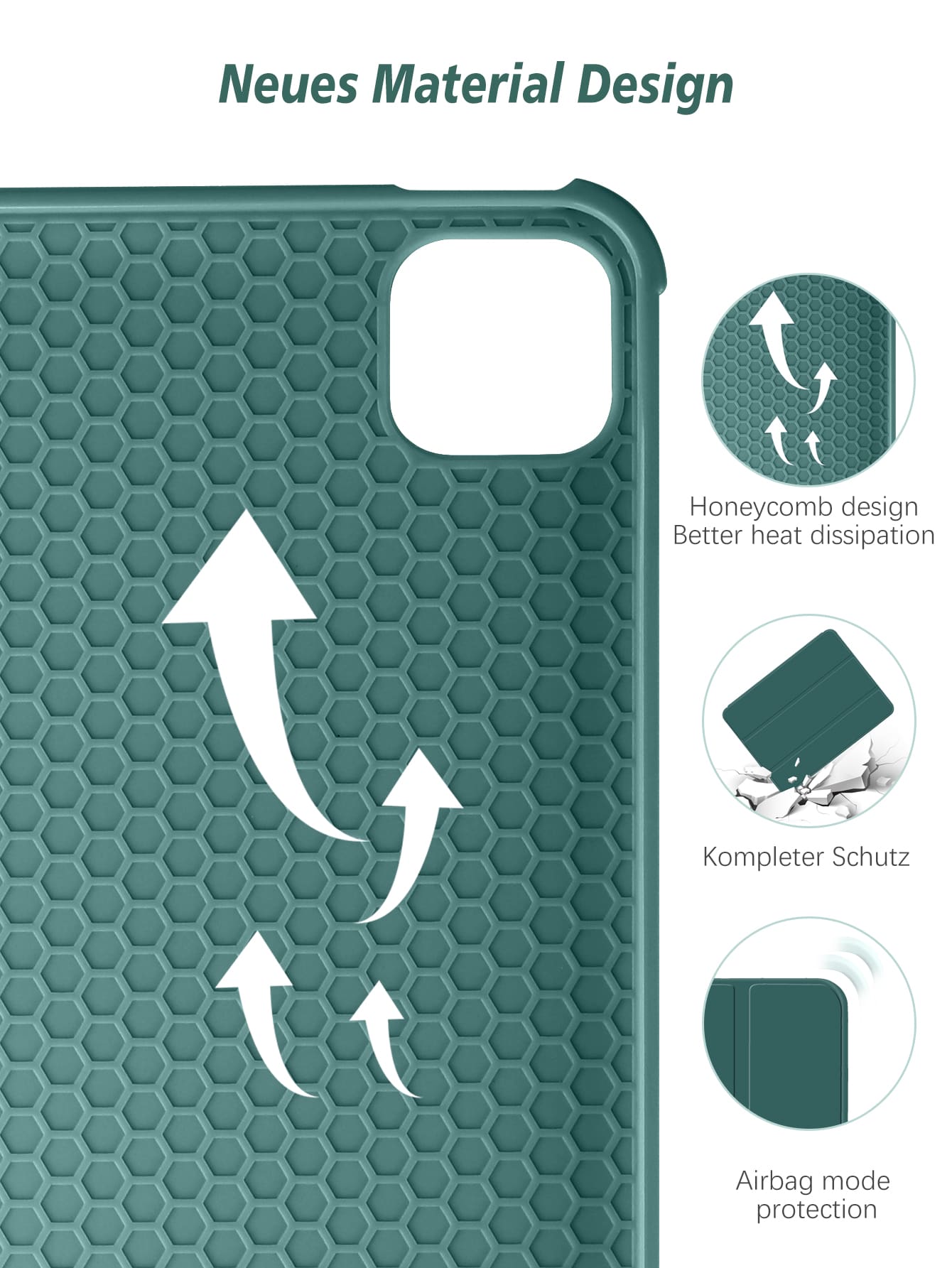 Apple Solid Color Pencil Slot beschermhoes compatibel met iPad Mini4 ...