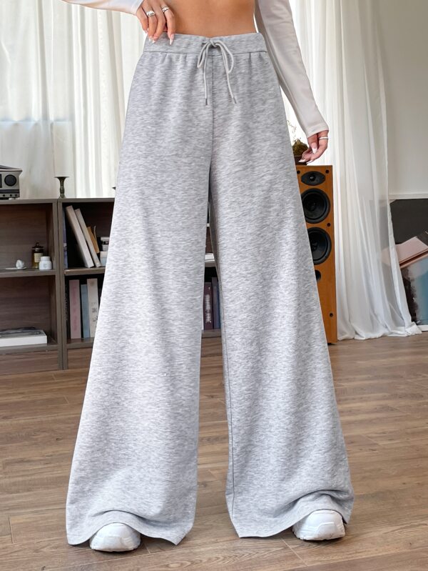Shein Ezwear Drawstring Waist Wide Leg Sweatpants Shein Usa