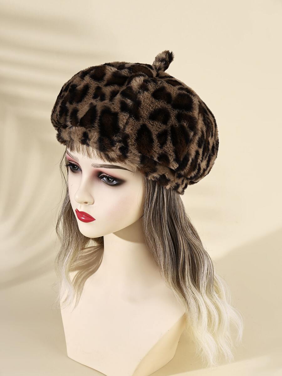 Boina con estampado de leopardo | Mode de Mujer | SHEIN España