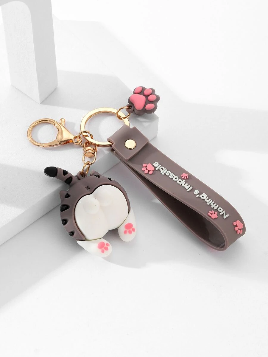 Cute Cat Three Accessories Keychain | SHEIN UK
