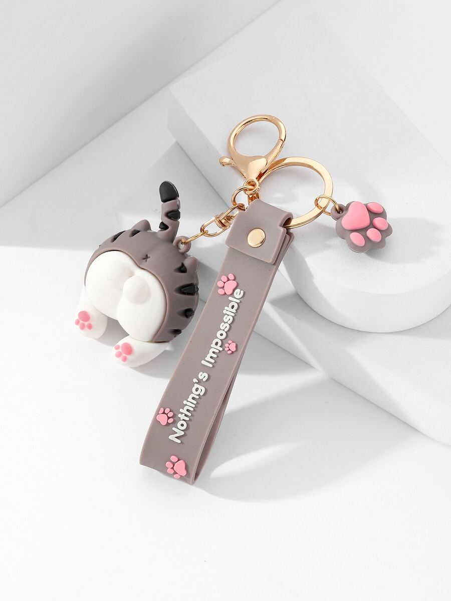 Cute Cat Three Accessories Keychain | SHEIN UK
