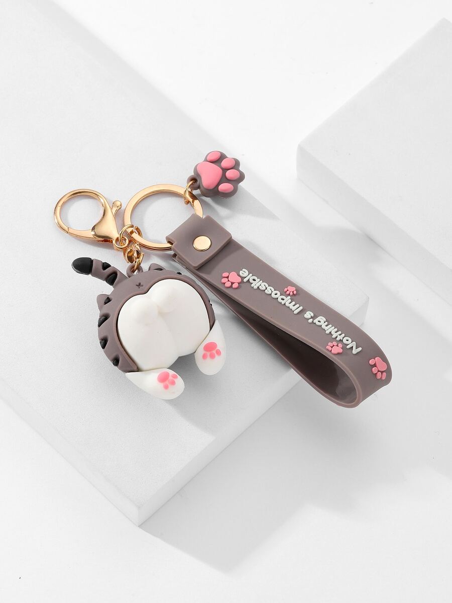 Cute Cat Three Accessories Keychain | SHEIN UK