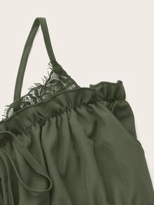 Fairycore Solid Frill Trim Cold Shoulder Dress | SHEIN USA