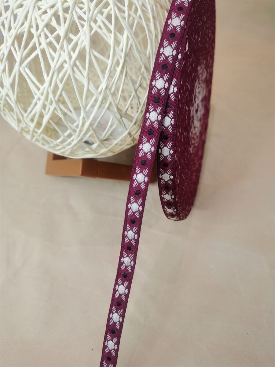 1roll 2m Decorative Webbing, Jacquard Geometric Pattern DIY Webbing For ...