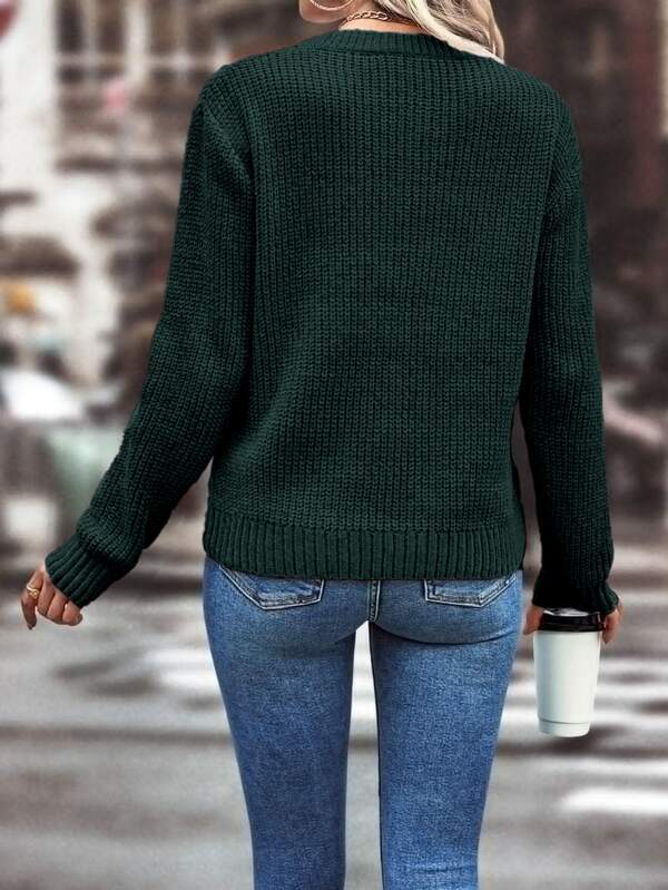 Shein Lune Casual Eenkleurig Trui Shein Nederland