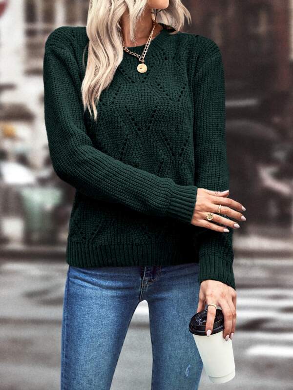 Shein Lune Casual Eenkleurig Trui Shein Nederland