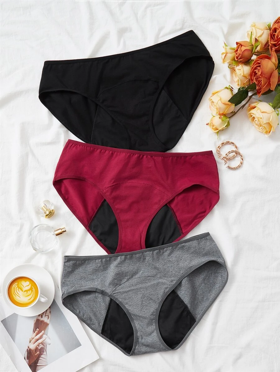 Plus 3pack Solid Panty Set | SHEIN USA