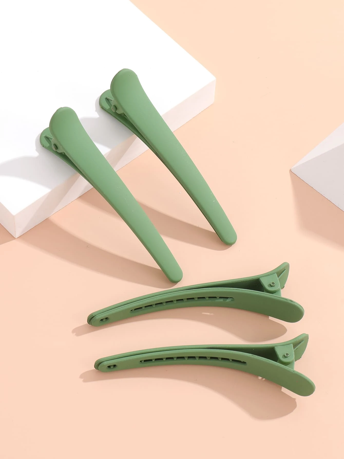 4 peças Grampos de Cabelo Alligator Fosco com Função de Posicionamento ...