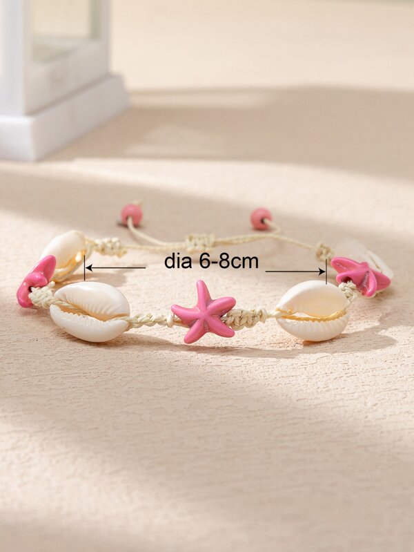 Starfish & Shell Decor Bracelet | SHEIN USA