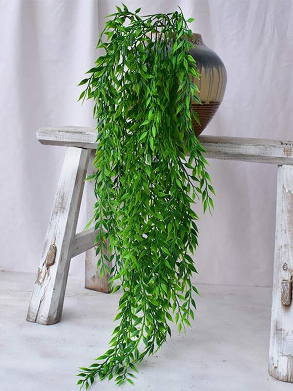 1pc Artificial Leaf Vine, Green Hanging Plant Vine For Home Decor ...