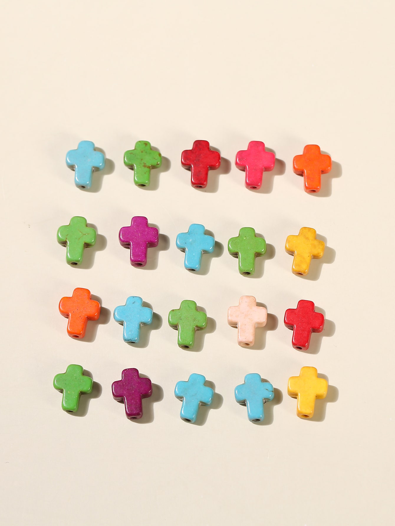 20 piezas con diseño de cruz DIY cuenta