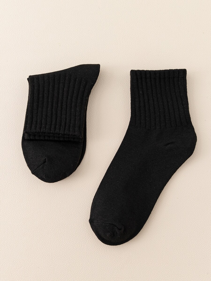 6pairs Solid Crew Socks | SHEIN USA
