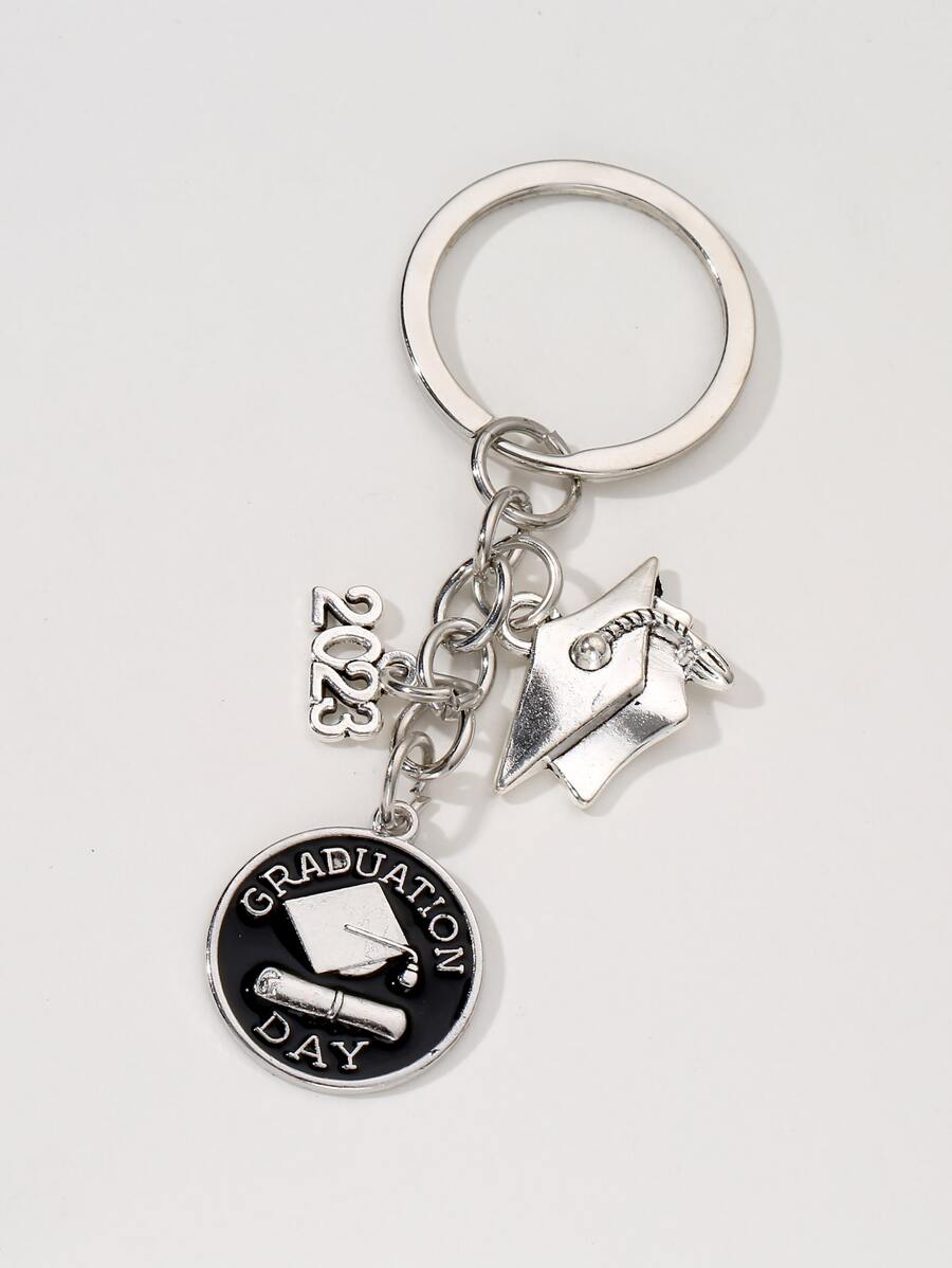 1pc Year Number & Graduation Hat Charm Keychain | SHEIN USA