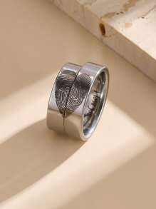 2pcs Couple Heart Pattern Ring Valentines,Mom,Mother,Mother's Day,Gift | SHEIN USA