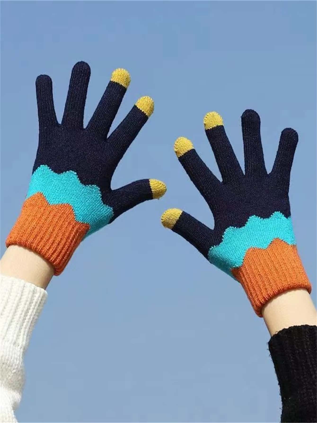 Color Block Gloves | SHEIN USA