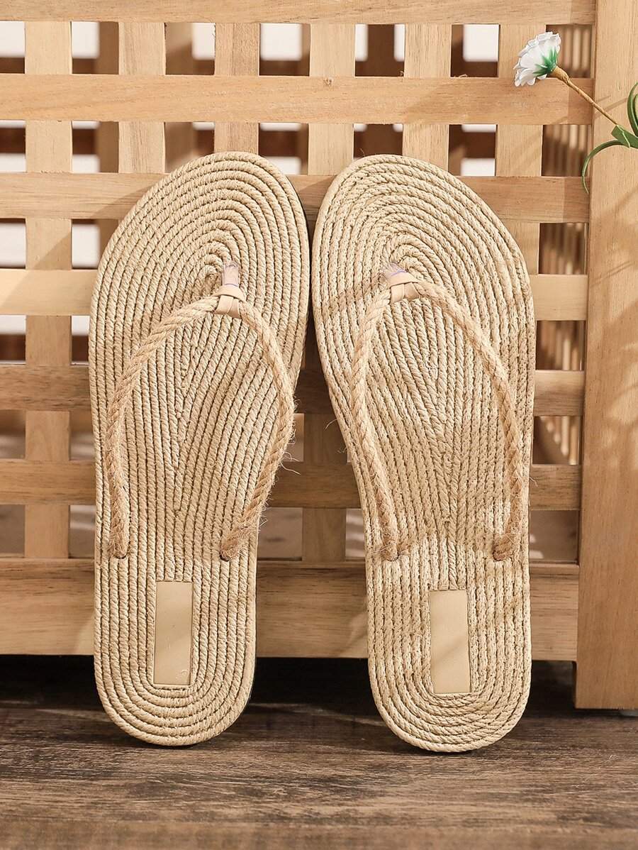 Minimalist Linen Flip Flops | SHEIN USA