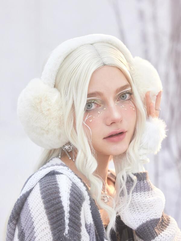 Fairycore Solid Fuzzy Earmuffs | SHEIN USA