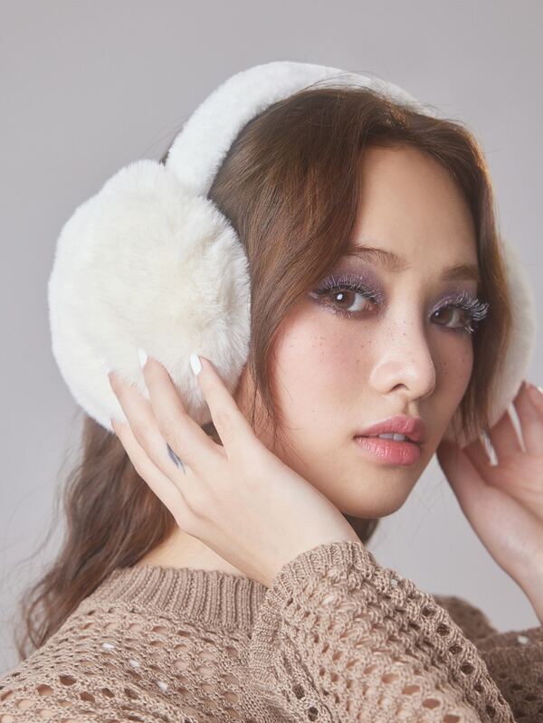 Fairycore Solid Fuzzy Earmuffs | SHEIN USA