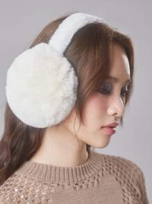 ROMWE Fairycore Solid Fuzzy Earmuffs | SHEIN USA