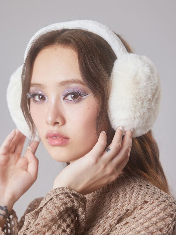 Fairycore Solid Fuzzy Earmuffs | SHEIN USA