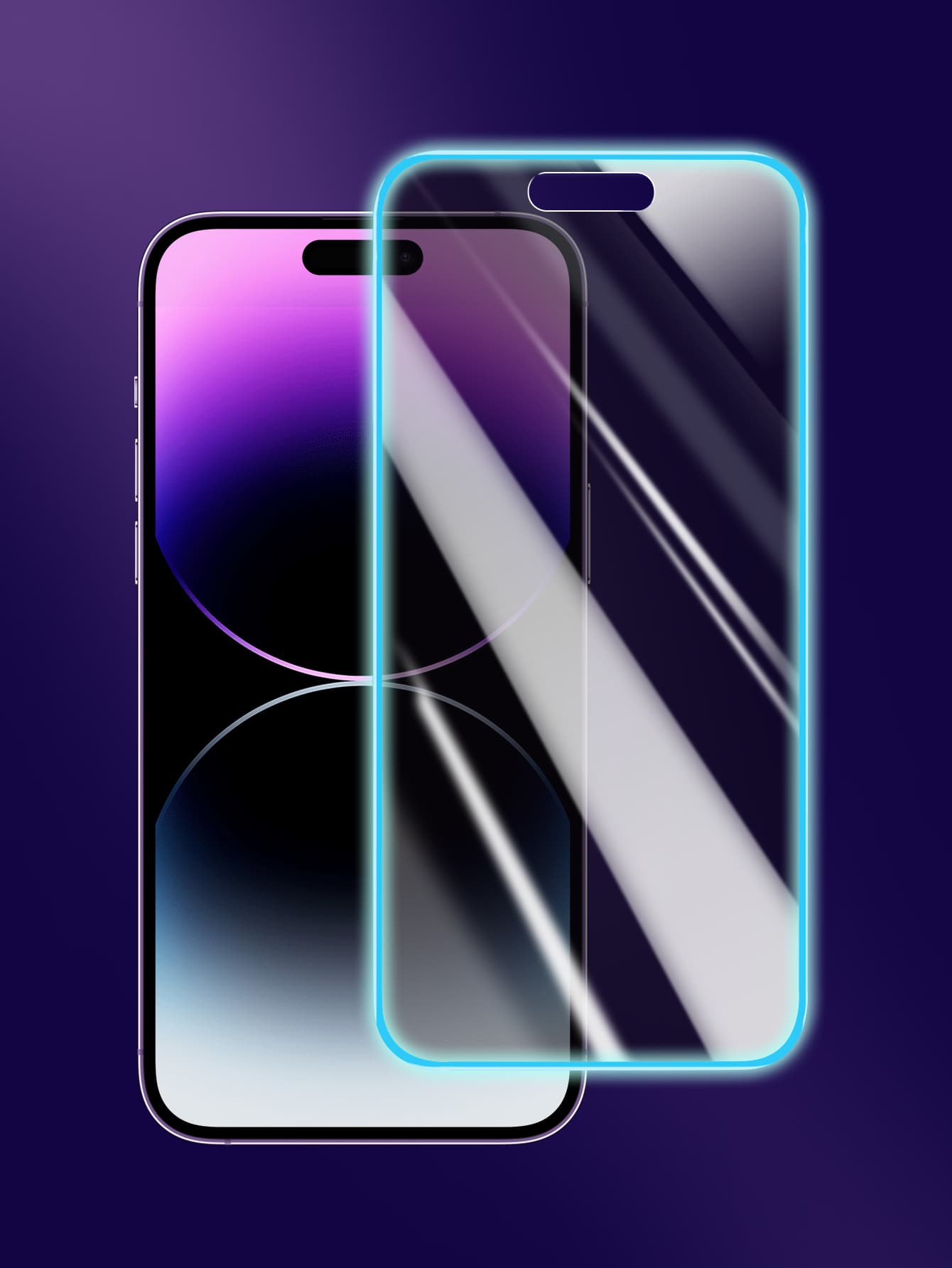 1pc Luminous Screen Privacy Protection Film Compatible With iPhone15 ...