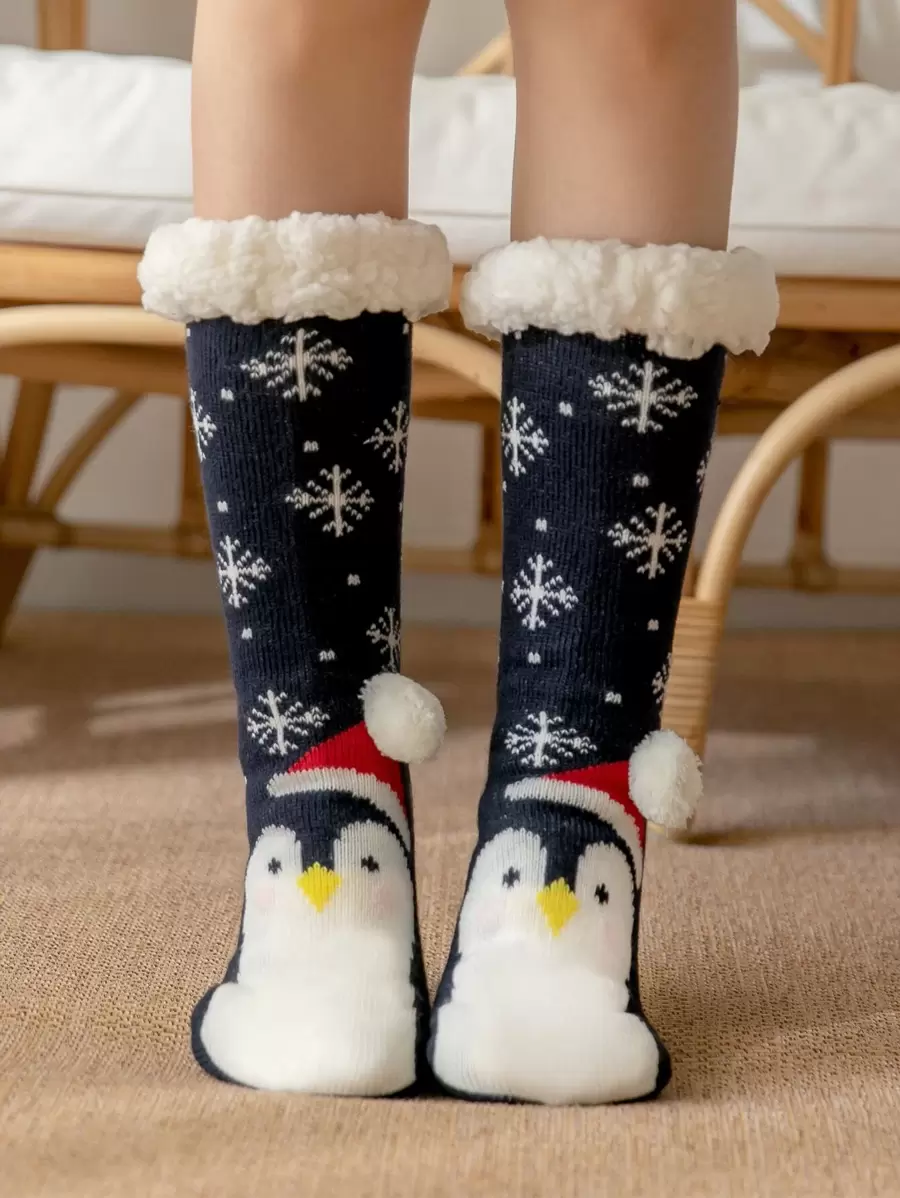 Cartoon Graphic Fuzzy Socks | SHEIN USA