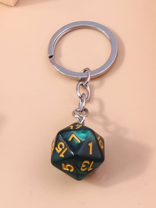 Number Detail Disc Charm Keychain | SHEIN USA