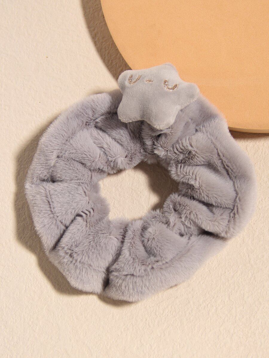 Cartoon Star Decor Fuzzy Scrunchie | SHEIN USA