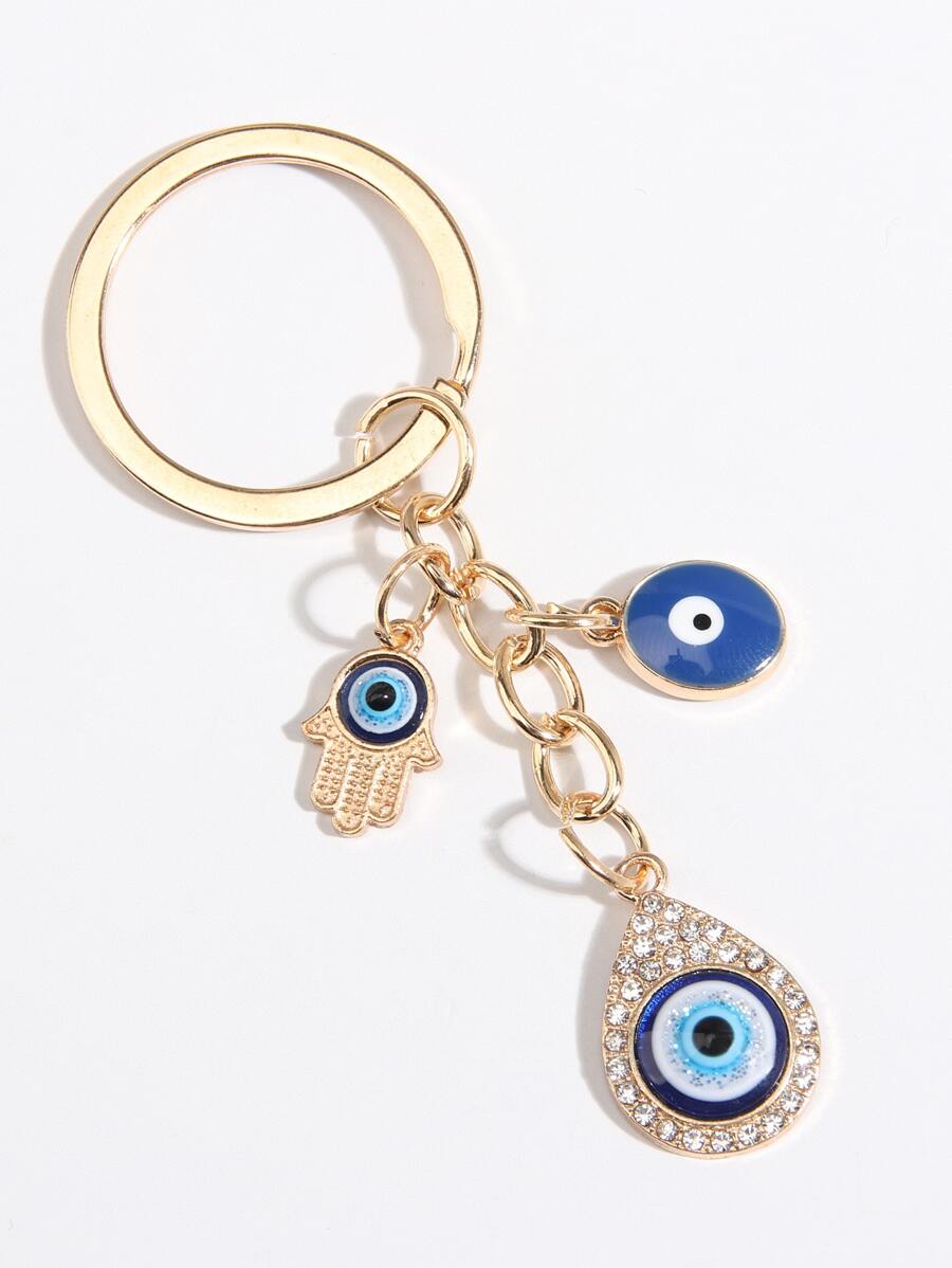 European And American Style Minimalist Hand & Eye Shape Keychain With ...