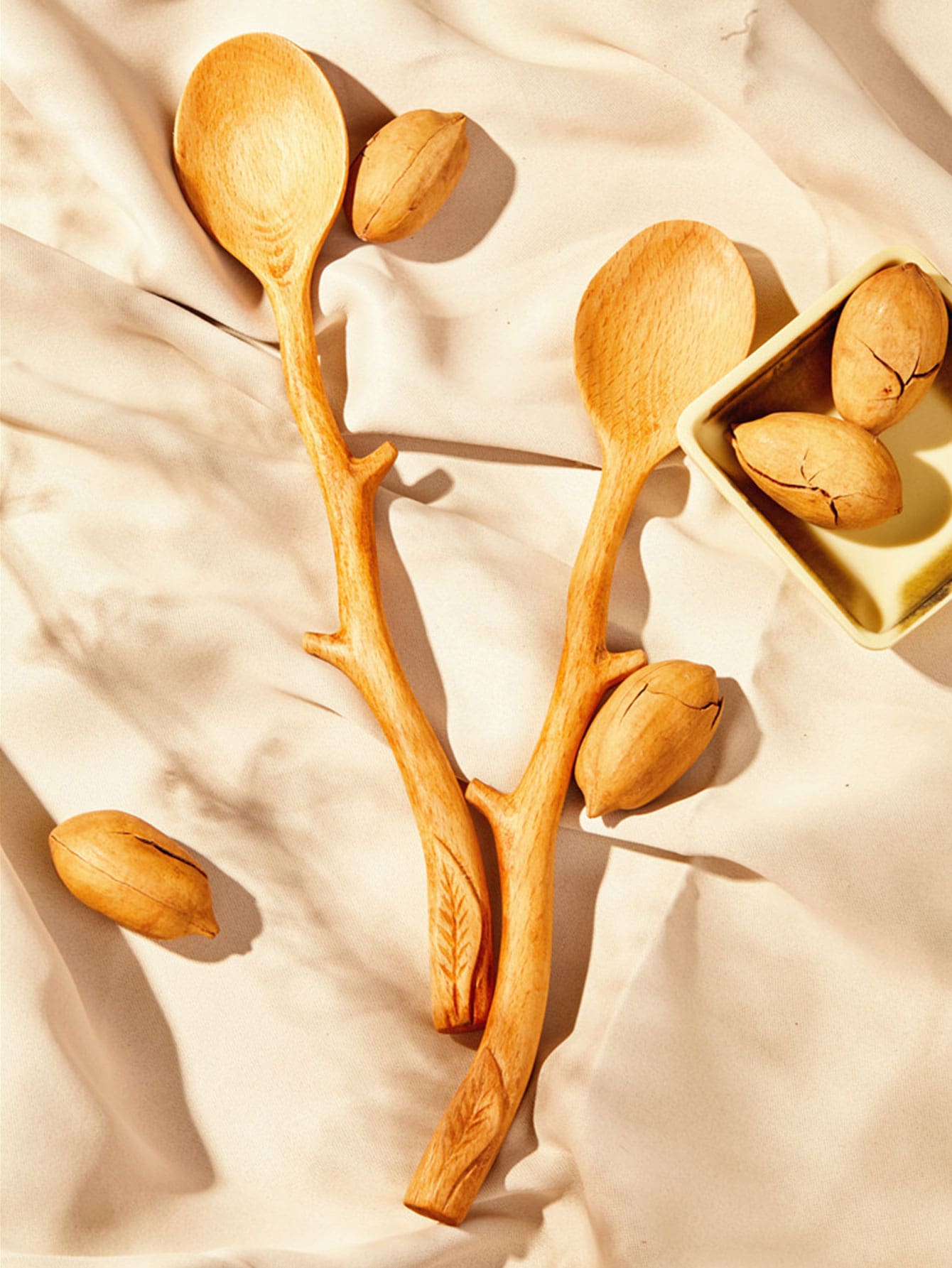 1pc Tree Shaped Wooden Spoon