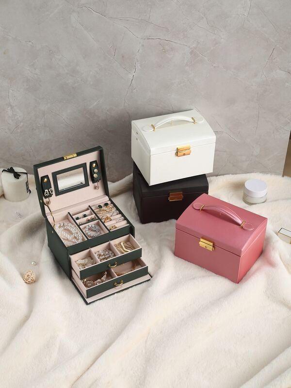 1pc Plain Multi-layer Jewelry Box | SHEIN USA