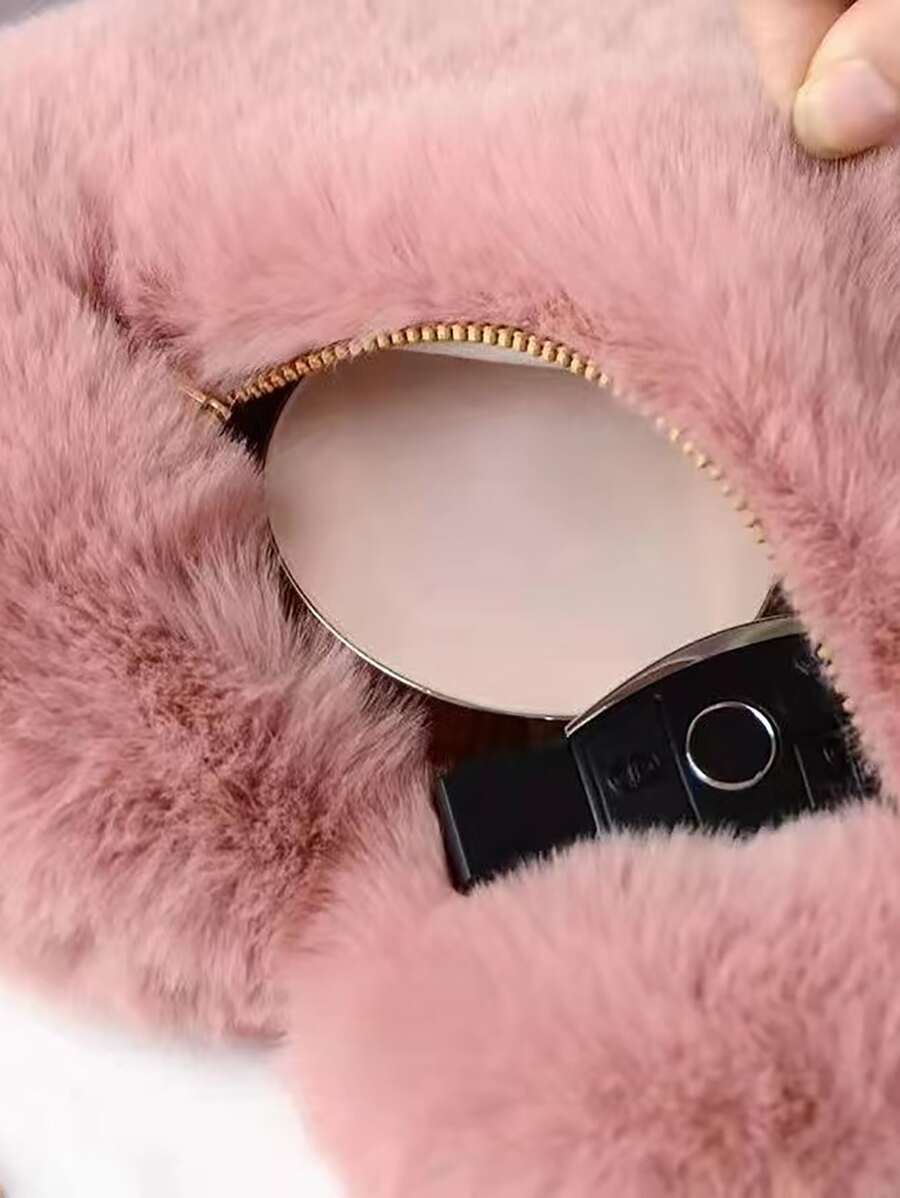 Valentines Day Special: Heart-Shaped Fluffy Shoulder Bag With Chain ...