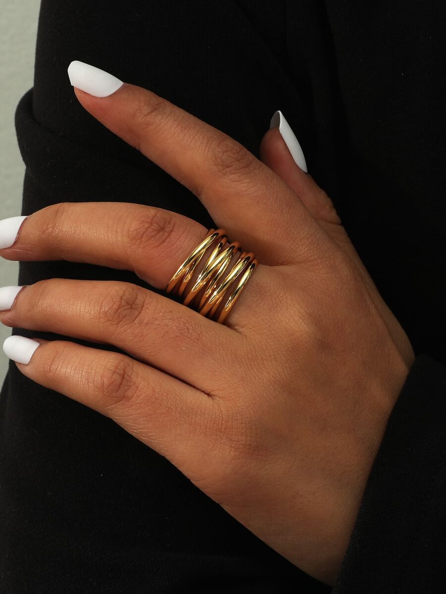 Minimalist Layered Ring | SHEIN USA