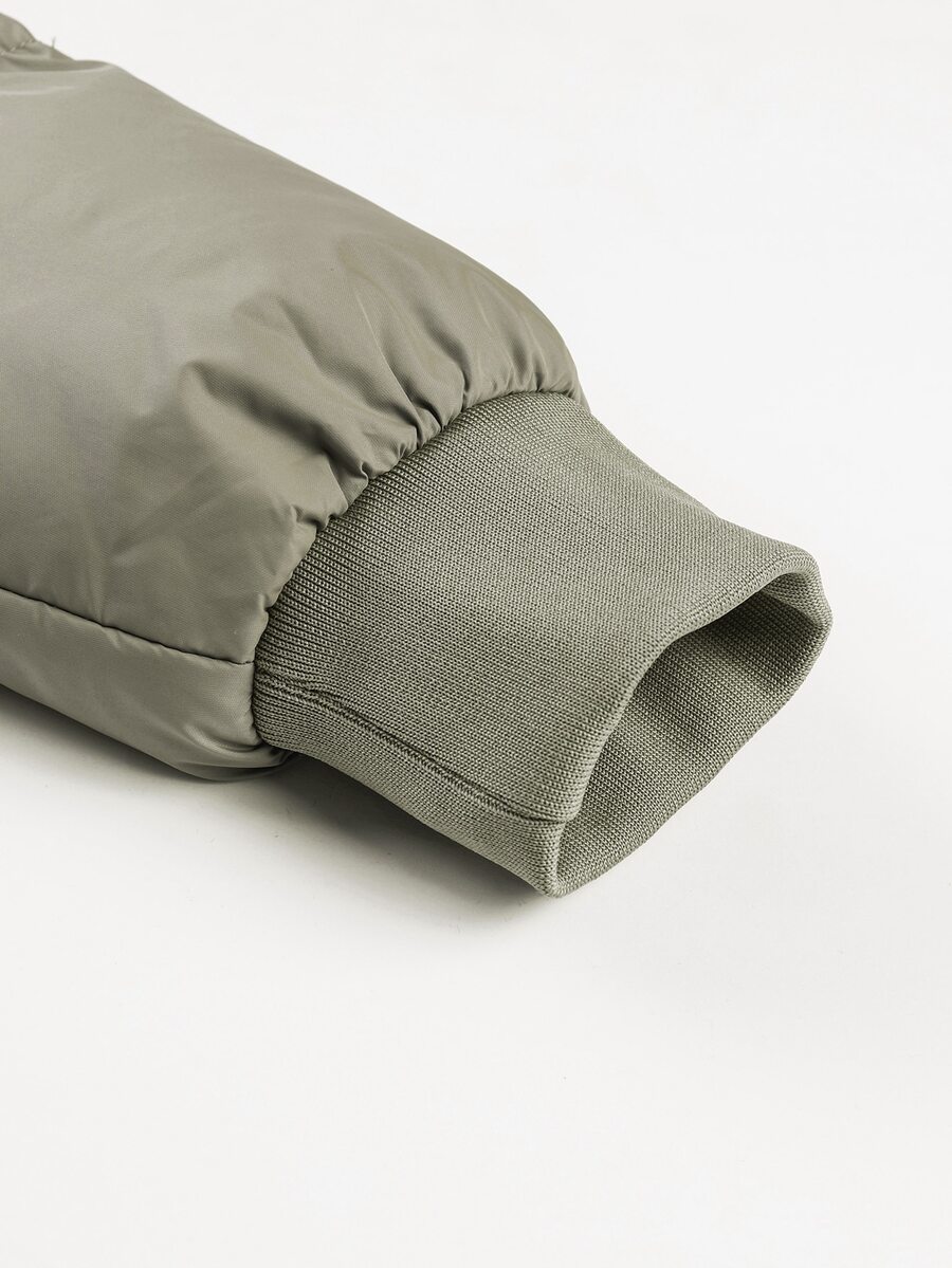 Manfinity Homme Herr Lös passform Dragsko Huva Dragkedja Dunjackor ...