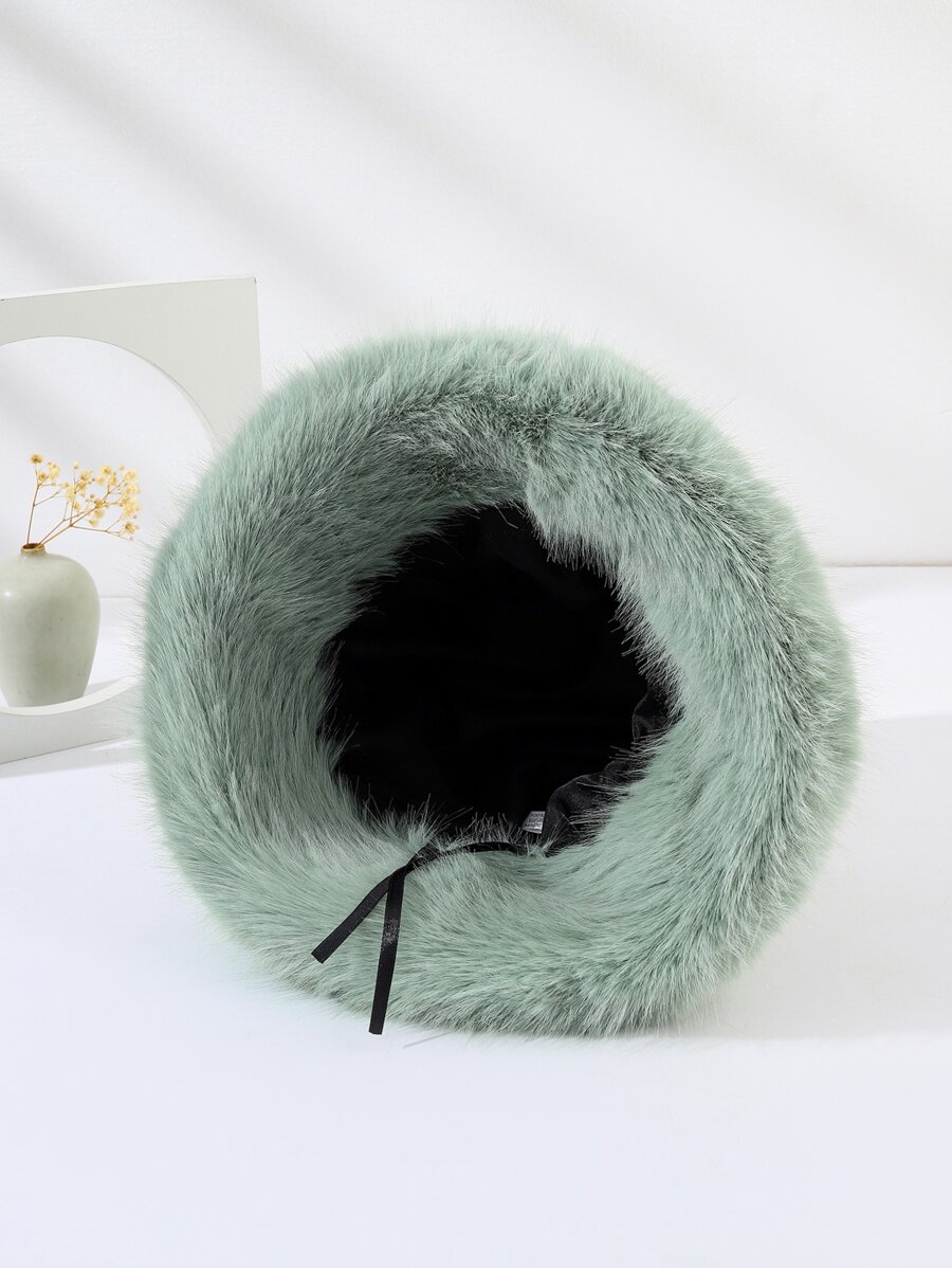 Solid Fluffy Bucket Hat | SHEIN South Africa