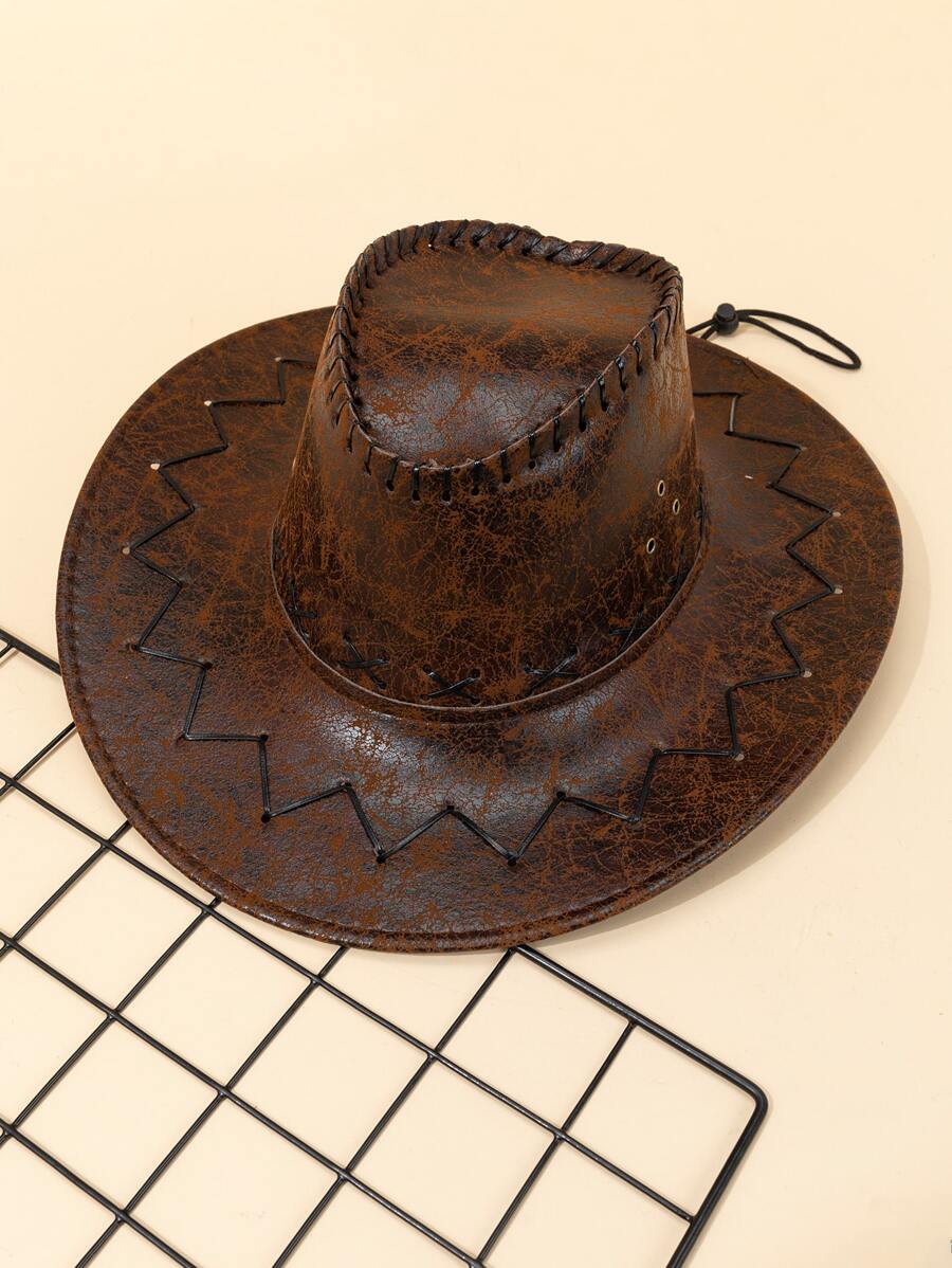 Men Stitch Detail Cowboy Hat | SHEIN UK