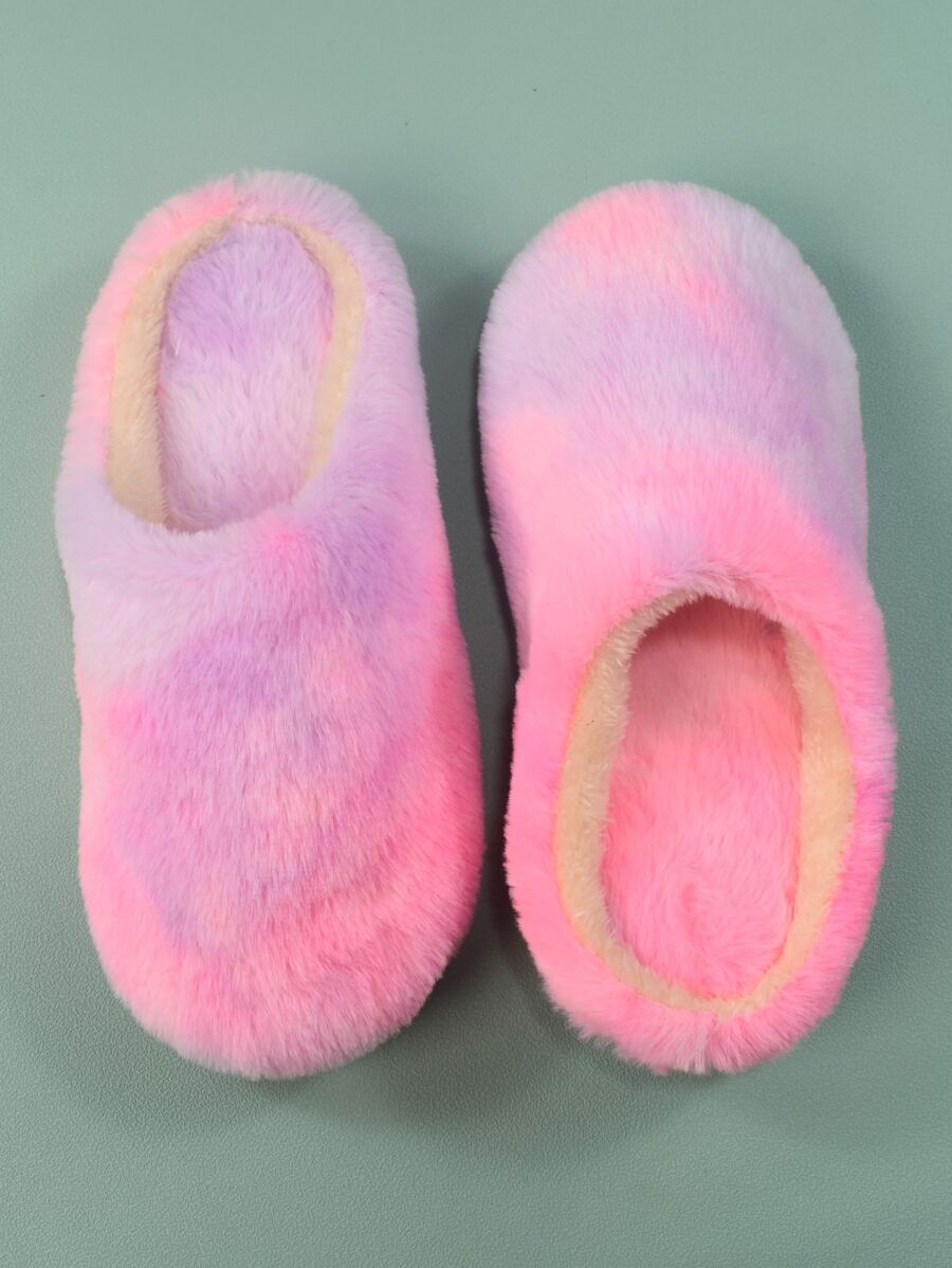 Tie Dye Fluffy Bedroom Slippers | SHEIN USA