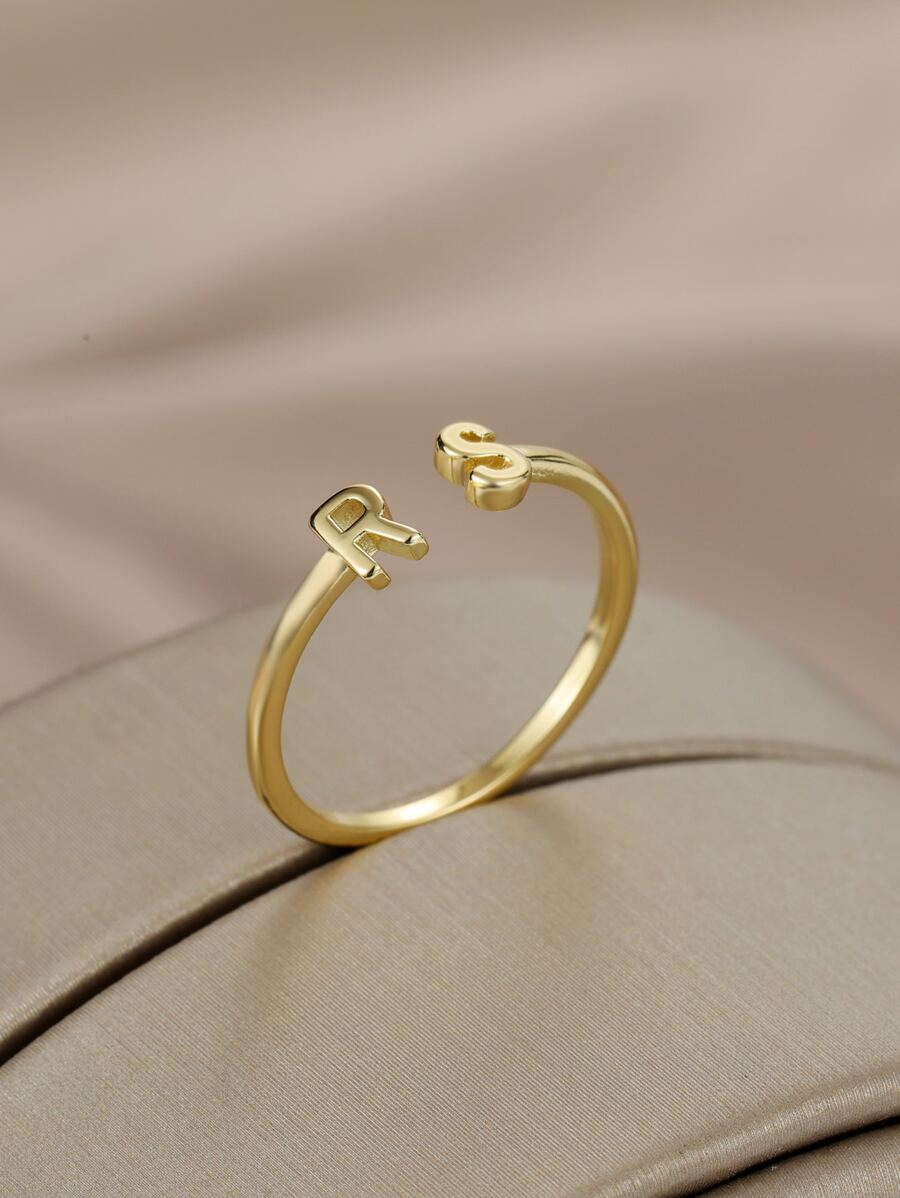 Letter Decor Cuff Ring | SHEIN USA