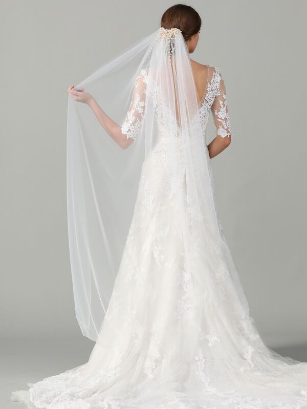 Floral Embroidered Bridal Veil | SHEIN USA