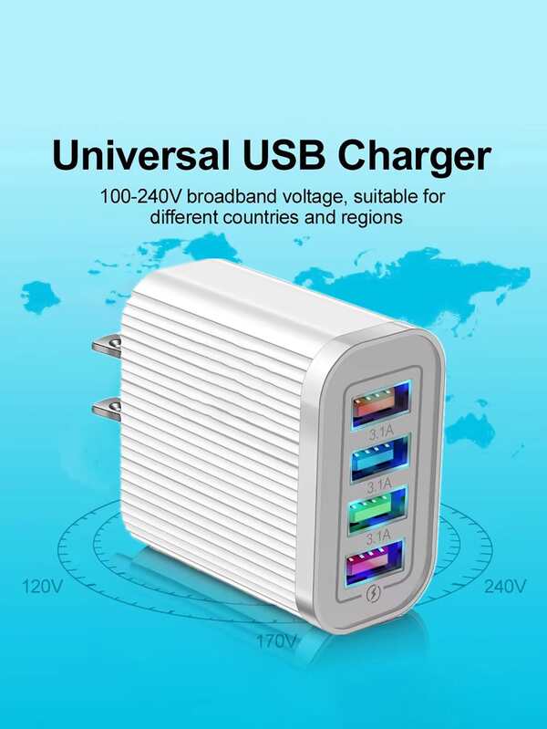 4-Port USB A Charger | SHEIN USA