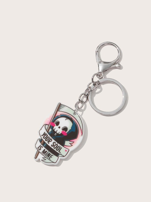 Typhoonic Skull Charm Keychain | SHEIN USA