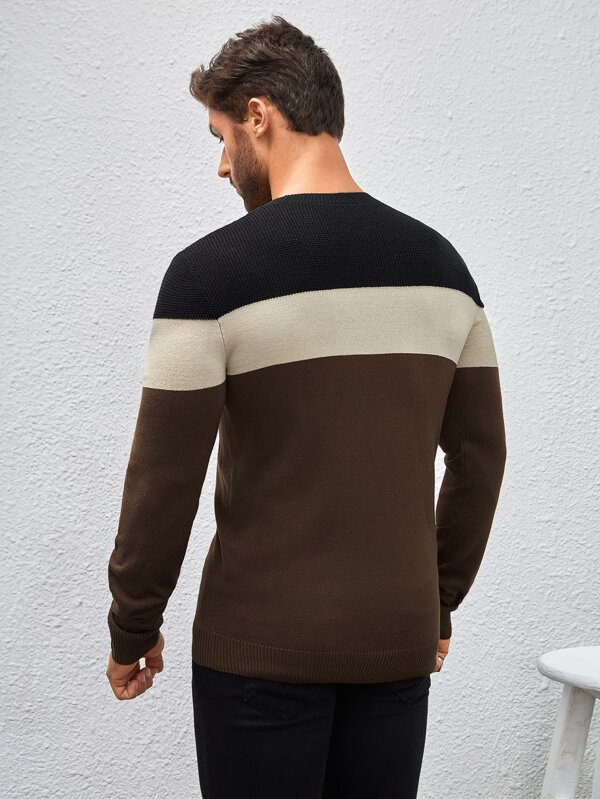 Manfinity Homme Men Colour Block Jumper | SHEIN UK
