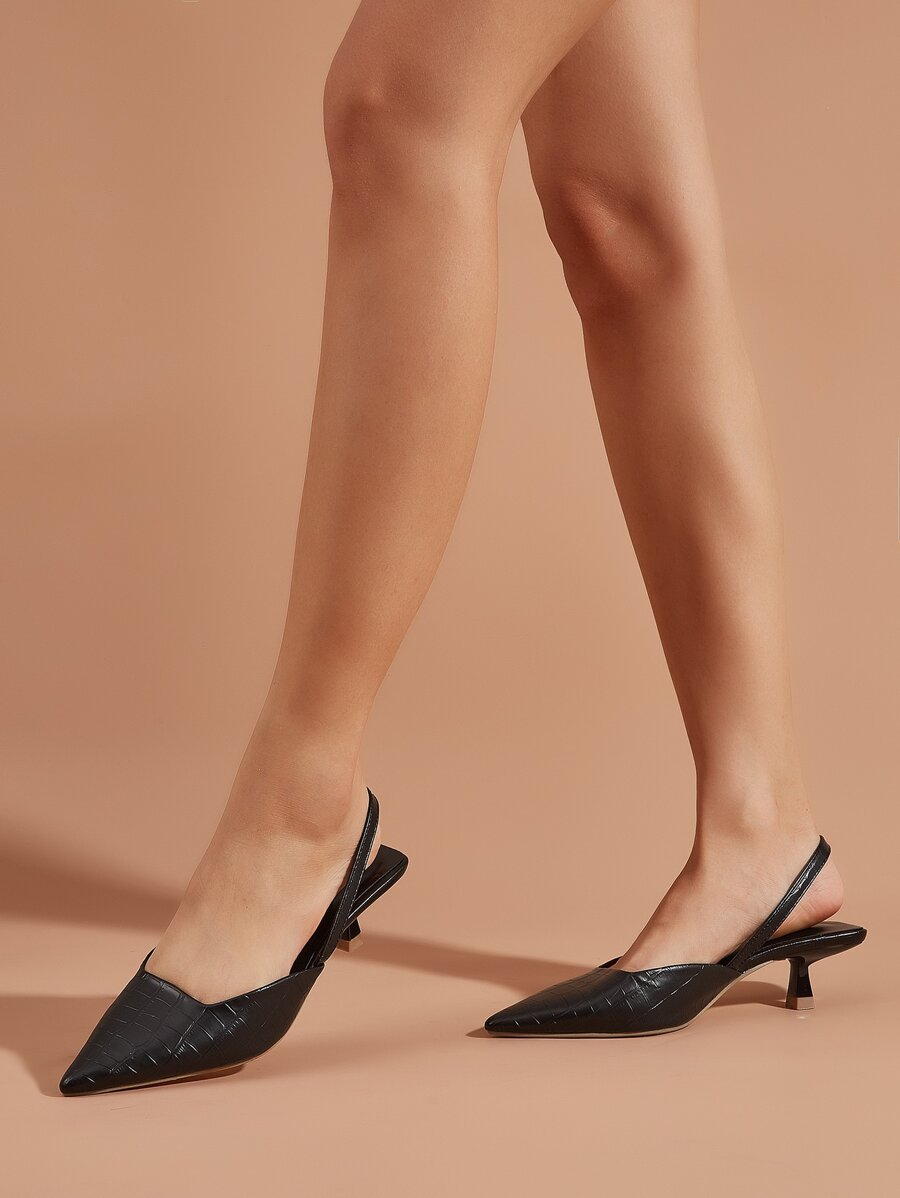 Zapatos elegantes de mujer con diseño sin espalda y deslizamiento ...