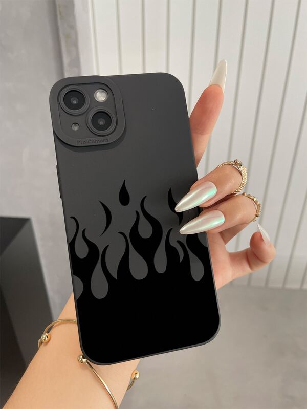 Coque de téléphone à motif de flamme compatible avec iPhone 15/15Pro/15Plus/15Promax | Mode en ...
