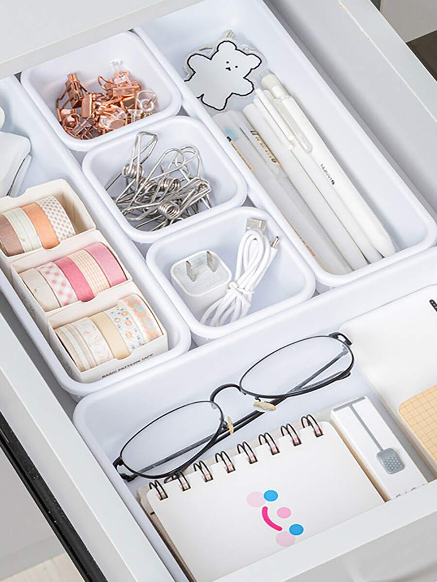 8 piezas/set Caja de almacenamiento de cajón multifuncional, caja de ...